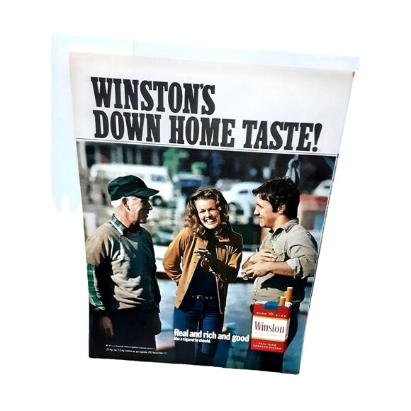 Wall Decor | 1971 Winston Cigarettes Down Home Taste Woman Men Original ...